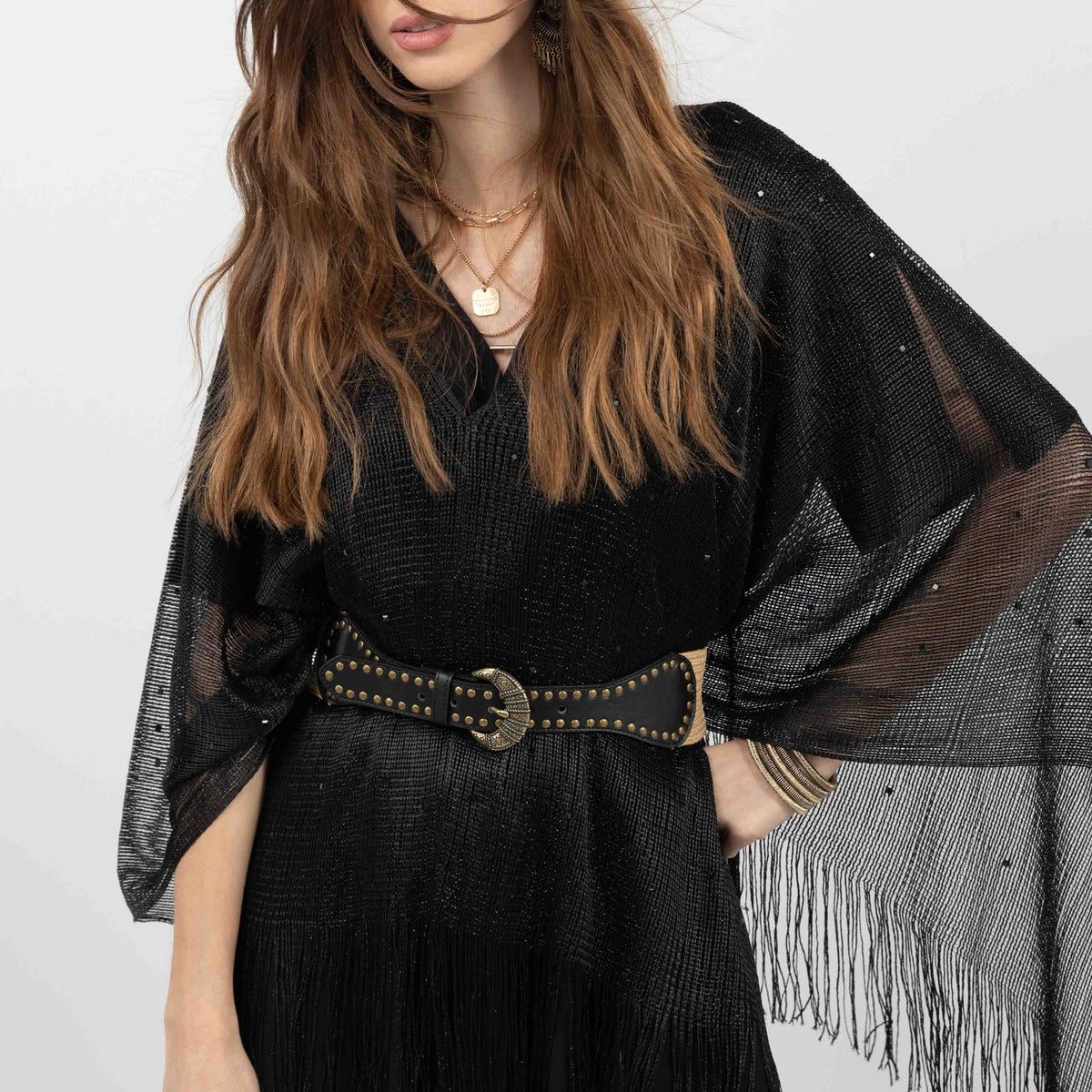 Natural and Black Rock Corset Belt – Elora